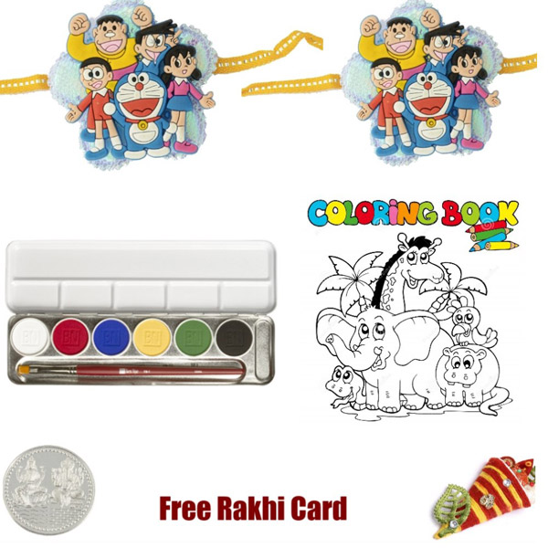 Kids Rakhi Coloring Pack 3 - Rcombo154288RKH17