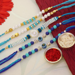 Set of 5 Rakhi - Five Rakhi sets online for Brother