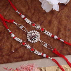 Send Silver Rakhi Online | Silver Rakhi Bracelet - Sendrakhi.com